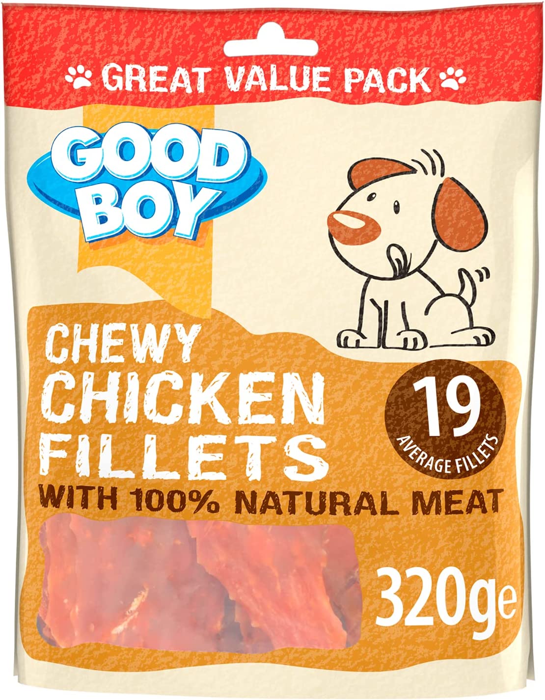 Good Boy Chewy Chicken Fillets 320g Dog Treats