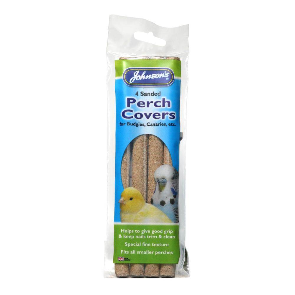 Johnson's 4 Small Sanded Perch Covers for Budgies & Canaries