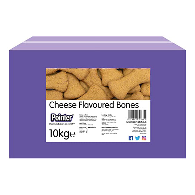 Pointer Cheese Flavoured Bones Dog Biscuits & Treats